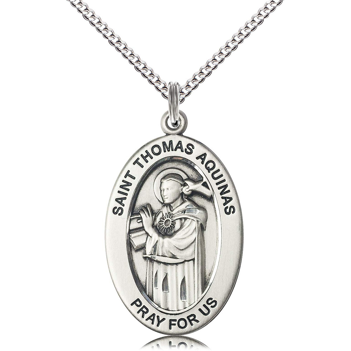 Sterling Silver St. Thomas Aquinas Pendant