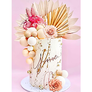 JeVenis Maroon Red Boho Cake Topper Boho Cake Decorations Cake Flowers Decorations Floral Cake Topper for Baby Shower Wedding Bridal Birthday Party Supplies