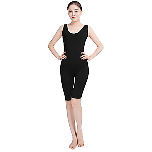 Lifup Women's Spandex Sleeveless Bodysuit Unitard Costume Zip Back black XL