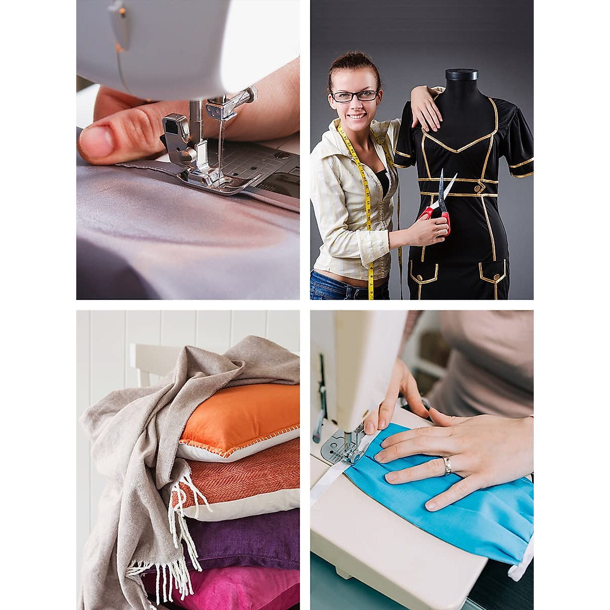 Mandala Crafts Double Fold Bias Tape for Sewing, Seaming, Binding, Hemming, Piping, Quilting, 1/2 Inch 55 Yards, Black