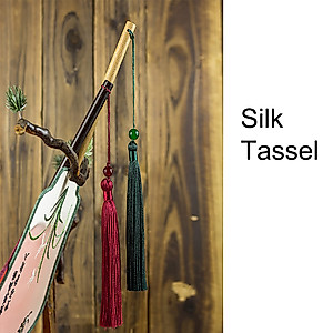 YUELAI Translucent Silk Embroidered Hand Held Fan, Chinese Round Fan, Ancient Hand Fan,Traditional Palace Paddle Dance Fan, Vintage Double-Sided Pattern Fan