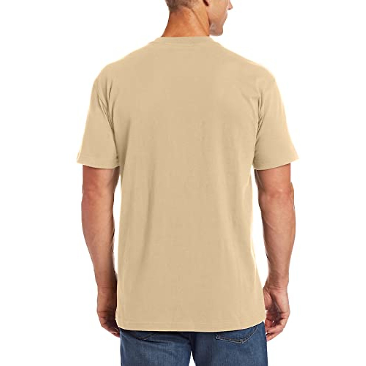 Dickies mens Heavyweight Crew Neck Short Sleeve Tee Henley Shirt, Desert Sand, Large US