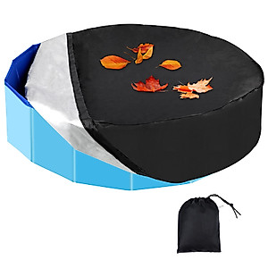 Rypet Dog Foldable Round Pool Pet Collapsible Swimming, Kiddie pool cover Portable Pool Accessories for Dog Bathing Tub