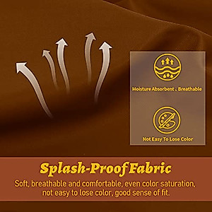 Outdoor Chair Cushions 24 x 24 inches, Soft and Comfortable Patio Furniture Cushions with Removable Cover,Outdoor Deep Seat Cushions and Cushion for Chairs, Sofas and Other Multiple Scenes. (Brown)