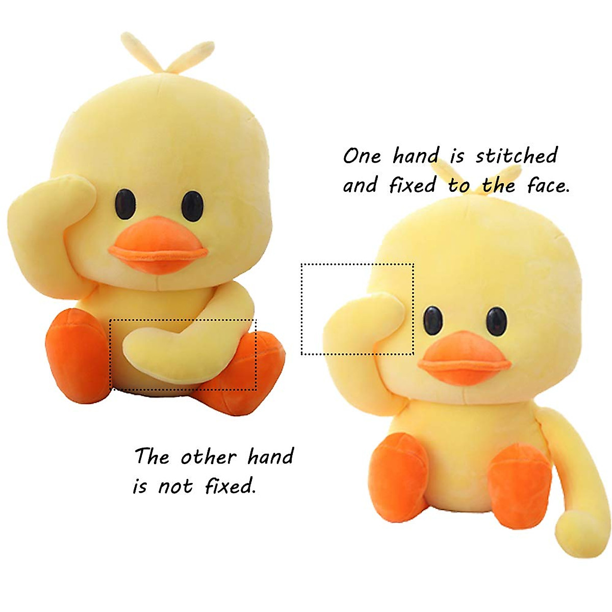 AIXINI 11.8inch Plush Duck Stuffed Animal Soft Toys Yellow Duckling Duckie Stuff, Funny Cuddly Gifts