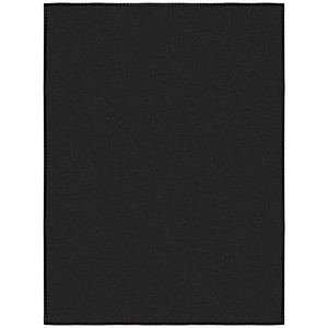 Ottomanson Ottohome Collection Non-Slip Rubberback Modern Solid Design 2x3 Indoor Area Rug/Entryway Mat, 2'3" x 3', Black