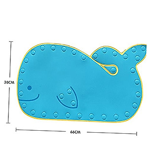 1pc Bath Mat for Bath Cushion Tub Anti-Skid Mat Door Mat Whale Shape Rugs Bathtub Mat Floor Mat Non- Mat Blue Climbing Mat Soft Floor Play Mat