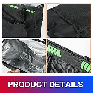 Reswish Car Trash Can,Leak-Proof Waterproof Car Trash Bin, Vehicle Multi-Use Organizer for Outdoor Traveling,Collapsible Auto Garbage Bag Large Capacity Trashcan Storage Bag for Truck, SUV