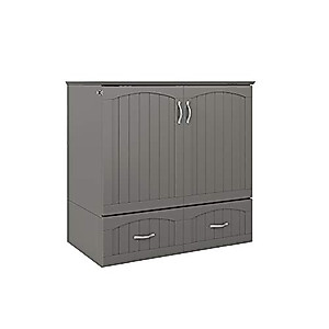 AFI Southampton Murphy Bed Chest with Charging Station, Twin XL, Grey