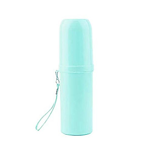 Colorido Portable Travel Camping Toothbrush Paste Holder Case Covered Bathroom Cup Box Clear Green