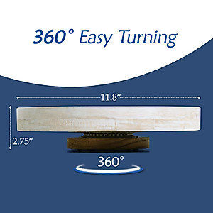 NIKKY HOME Farmhouse Rustic Wood Lazy Susan, 12 Inch Distressed White Wooden Turntable Tray, Decor Centerpiece for Coffee Bar, Kitchen Counter, Dining Room Table