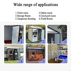 Storage shed，Sheds-Outdoor Storage Sheds，Storage shed with Ventilation shutters，Available as Temporary housing，It can Store All Kinds of Tools, with a Lock Design to Avoid Losing Items (Color : P)