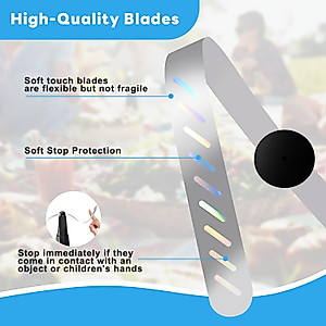 JEMULICE 4PCS Table Food Fans,2000MAH Portable Food Spinner Retractable,3 adjustment Speeds Indoor Outdoor Fan,with Holographic Blades, BBQ,Party,Home Kitchen Fans