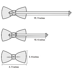 Hi-Tie Pink Paisley Bow Ties For Men Wedding Woven Silk Classic Pretied Bowtie and Pocket Square Cufflinks Set