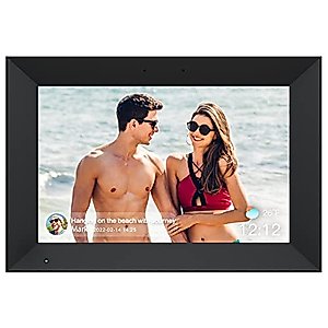 Digital Picture Frame, Dreamtimes 10.1 Inch WiFi Digital Photo Frame with 1280 * 800 HD Touchscreen, Auto Dim, Effortless One Minute Setup to Send Photos Via AiMOR App from Anywhere