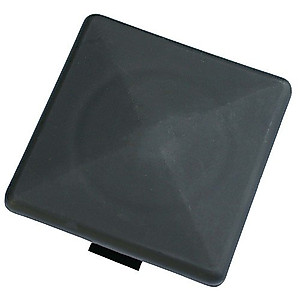 Deltech Manufacturing 3" Square Light Pole Top Cap- Black Plastic