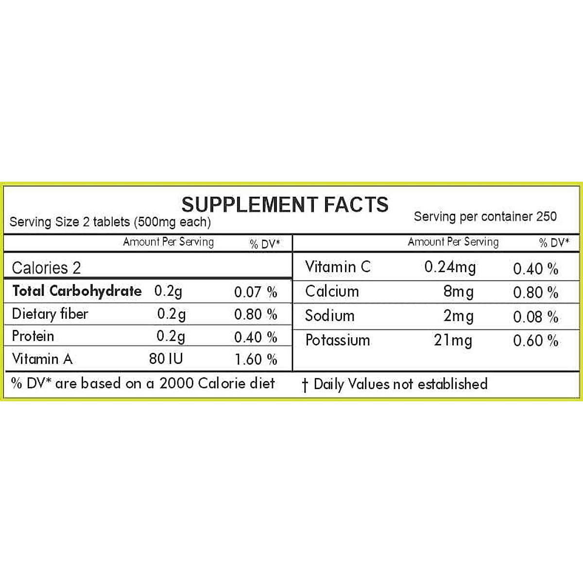 HERBAL HILLS Alfalfa Tablets | 500 Count | Source of Vitamin A | Natural Green Superfoods