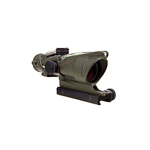 Trijicon ACOG TA31-D-100312 4x 32 Dual Illuminated Green Chevron .223 BAC Reticle Scope, OD Green