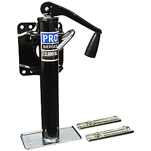 Reese Pro Series 1400300303 Bolt-On Topwind Jack for Trailer Black