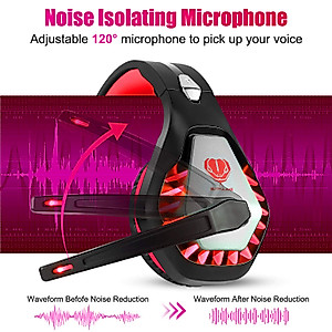 ENVEL USB Sound Card+Gaming Headset with Microphone for PC PS4 PS5 Nintendo Switch Xbox One X S