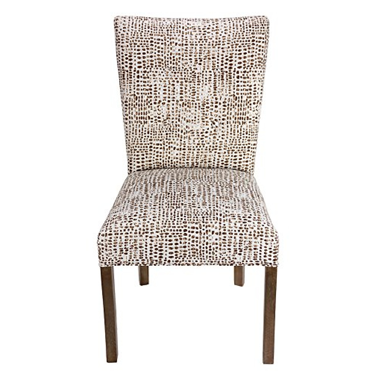 Sole Designs The Julia Collection Contemporary Tufted Fabric Upholstered Wood Dining Chair, Set of 2, Sediment Brown
