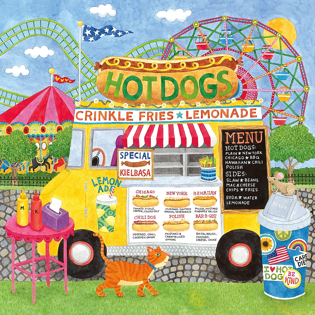Ceaco - Food Trucks - Hot Dog Truck II - 500 Piece Jigsaw Puzzle