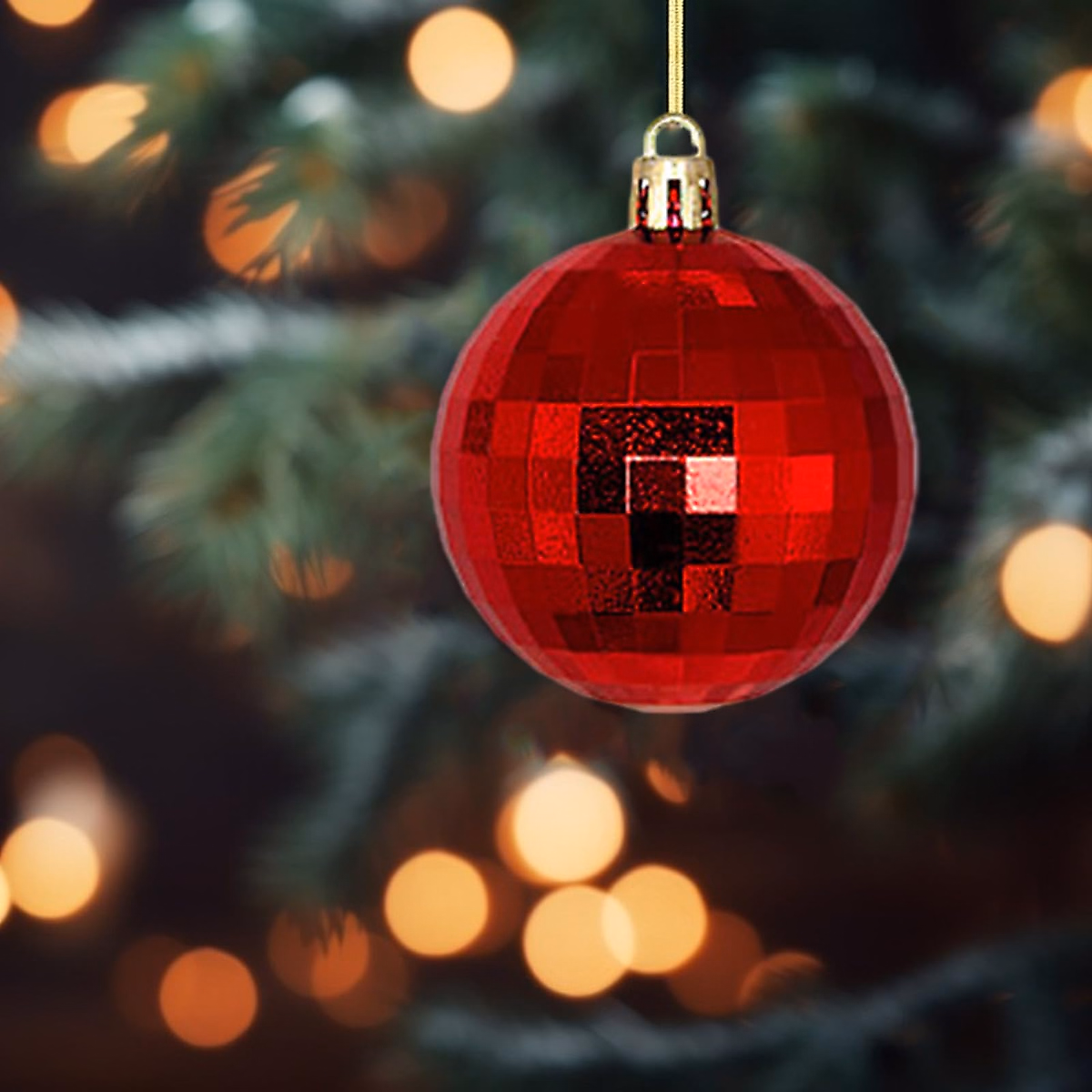 Christmas Decorations Balls, 44pcs 2.36/1.18 inch Hanging Balls Ornament for Christmas Tree, 9 Styles Elk Deer Snowflake Christmas Ball Star Ornaments for Xmas Tree, Homes Decors (Red&White)