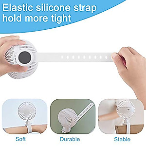 INNOLV Stroller Fan Clip on for Baby, Battery Operated Fans Portable Mini Handheld with Battery Powered and Flexible Silicon Strap,3 Speeds Personal Fan for Car Seat,Bike/Camping(White)