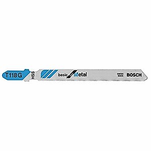 BOSCH T118G 5-Piece 3-5/8 In. 36 TPI Basic for Metal T-Shank Jig Saw Blades