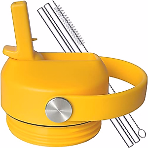 Straw Lid for YETI Rambler Jr. 12 oz Kids Bottle and Rambler 12 18 26 36 64 oz Bottle, Flexible Handle with Straw for Lid and Top Accessories Replacement