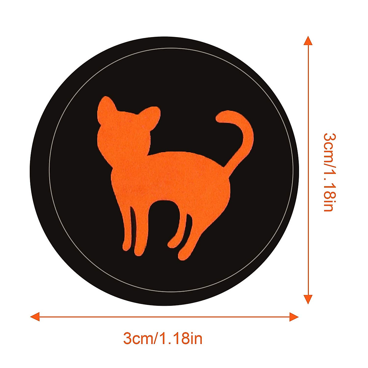 100 Pieces Halloween Stickers Round Seal Label Stickers Assorted Pumpkin Skull Bat Ghost Pattern Stickers for Halloween Party Decoration (Basic Style)