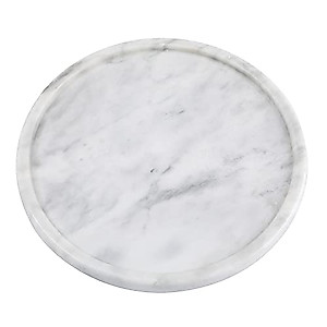 Marble Stone Decorative Tray for Counter Dresser, Nightstand or Desk for kicthen 7.8in