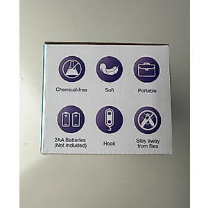 Neijiaer Fly Fans for Tables, Practical Fly Repellent Fan with Soft Blades, Soundless and Portable Fly Fan Keeps Your Food Clean(3 Pack)