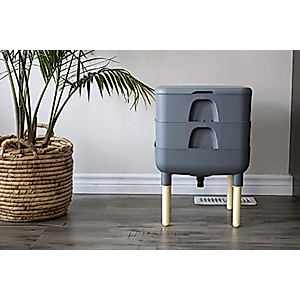 FCMP Outdoor - The Essential Living Composter, 2-Tray Worm Composter, Grey