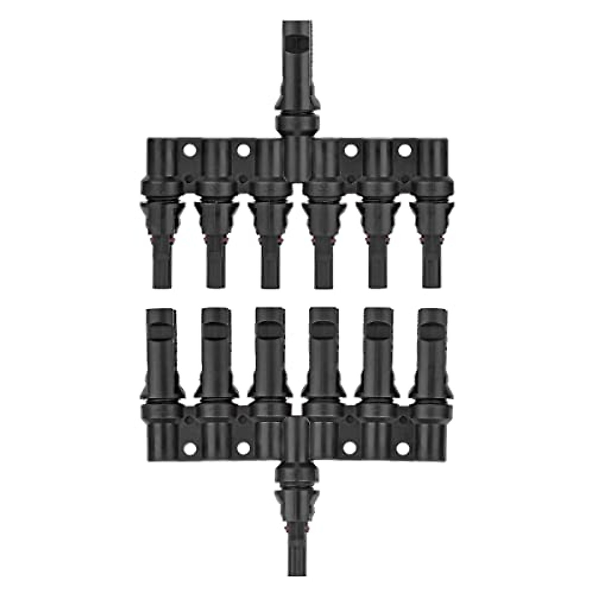 1 to 6 Solar Panel Connector - 6 Way Y Branch DIY Mount Tool Solar Parallel Connector in Pair - Solar Wire Connectors for Connection Between Solar Panels