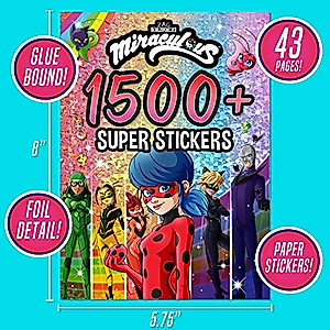 Zagtoon Miraculous Ladybug 1500+ Stickers, Ultimate Heroez Stickers, Ladybug, Cat Noir, Rena Rouge, Carapace, Vesperia, Bunnyx, Tikki, Plagg, Cute Gifts for Girls Kids Teens Adults