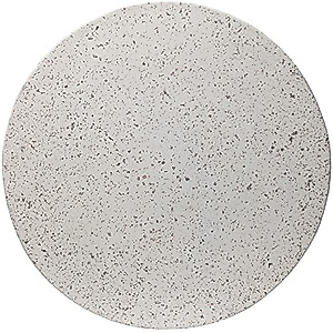 glitzhome Modern Decorative Garden Stool Heavy Duty Patio Sturdy Faux Terrazzo Garden Stool Side Table Plant Table for Indoor Covered Outdoor, 17.75”H, White