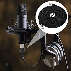 CYEAH XLR Microphone Cables 20 Ft - 5 Pack, Premium XLR Male to Female XLR Cable 3 Pin, XLR Cable Mic Cable Patch Cords for Microphone, Audio, Speaker, Black