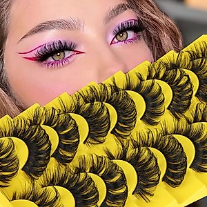 Lashes Natural Look Fluffy Russian Strip Lashes Wispy Eyelashes Natural 9 Styles Mixed False Eyelashes D Curl Multipack