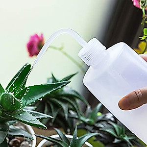 Oubest 4pcs Squeeze Bottles 500ml 16oz Wash Bottle Ldpe Plastic Squirt Water Bottle for Medical Label Tattoo Lash Water Succulent Watering Irrigation -White