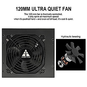 GOLDEN FIELD GPG750 Power Supply 750W Full Modular 80+ Gold Certified Computer PC ATX PSU 5 Years Warranty