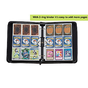 BFX Trading Card Binder, Carrying Case Album, Kpop Photocard Holder Book, 3-Ring Binder with 720 Top Loaders Sleeves for MTG, TCG, Football, Baseball Cards, other collector or Polaroid cards, 9 Pocket