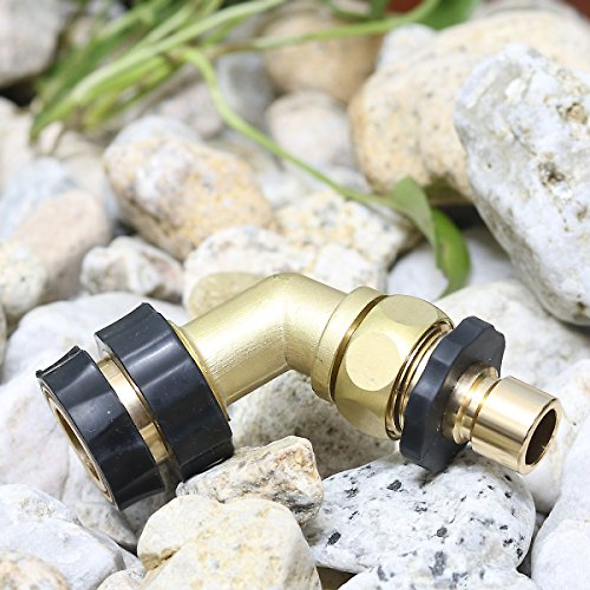 PLG Garden Hose Elbow Connector 45 Degree Hose Extender for RV Water Hose Solid Brass