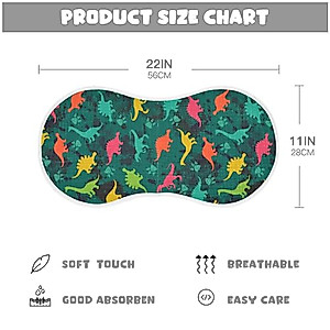 vvfelixl Dinosaurs Footprints Burp Cloths for Baby Boy Girls Baby Washcloths Burp Rags 1 Pack Green