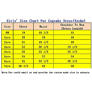 M_RAC Infant Girls' Flowers Mini Gowns Tutu Pageant Cupcake Dresses 6M