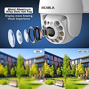 Security Camera WIFI Wireless 360° View Smart Home Surveillance Cameras with Motion Detect,Color Night Vision,Two Way Talk,Human body Auto Tracking,The Camera need to connect to the DC12V power supply