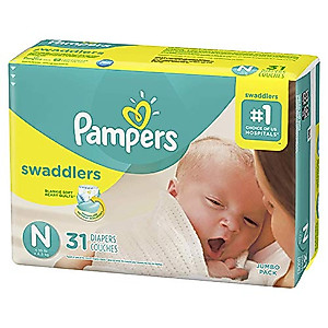 Pampers Swaddlers Newborn Diapers Size N 31 Count