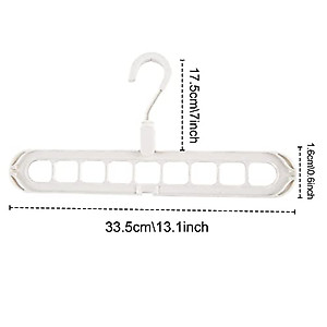 Space Saving Hangers | Multifunctional Shirt Hangers Space Saving | Closet Accessories Coat Closet Organizers and Storage with 9 Holes for Heavy Clothes Moluo