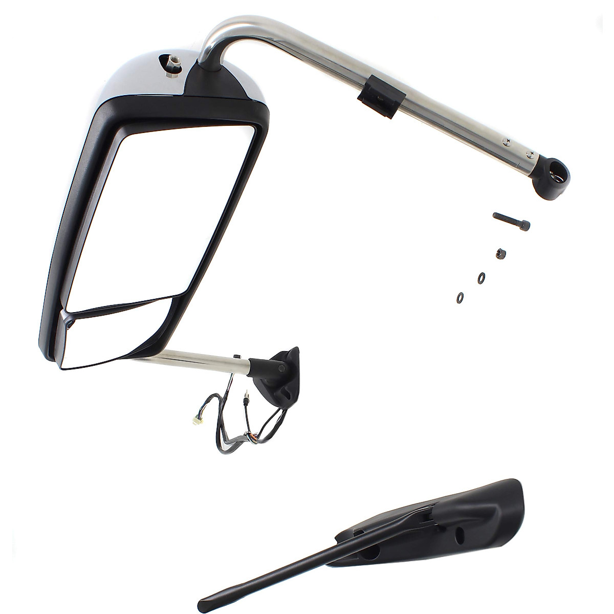 Kool Vue Driver & Passenger Side Power Heated Mirrors for International ProStar 2008-2017 With Signal Light Chrome Tractor Truck - Long Conventional