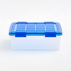 IRIS USA 4Pack 30qt WEATHERPRO Airtight Plastic Storage Bin with Lid and Seal and Secure Latching Buckles